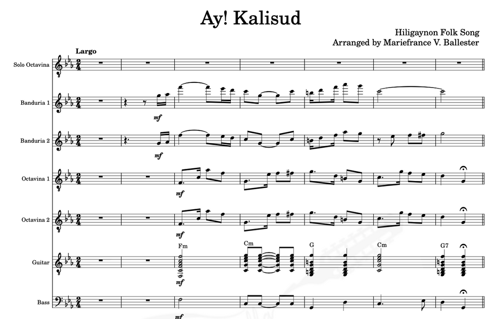 Ay! Kalisud (Full Score) – Rondalla Sheet Music by Musicondalla