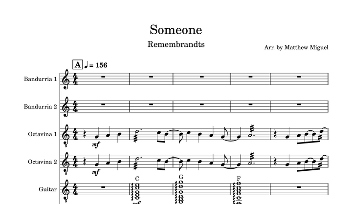 Rondalla Sheet Music by Musicondalla